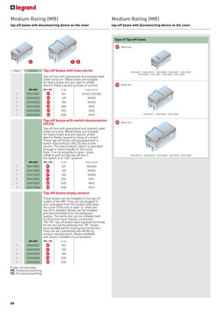 Catalog busbar legrand | PDF