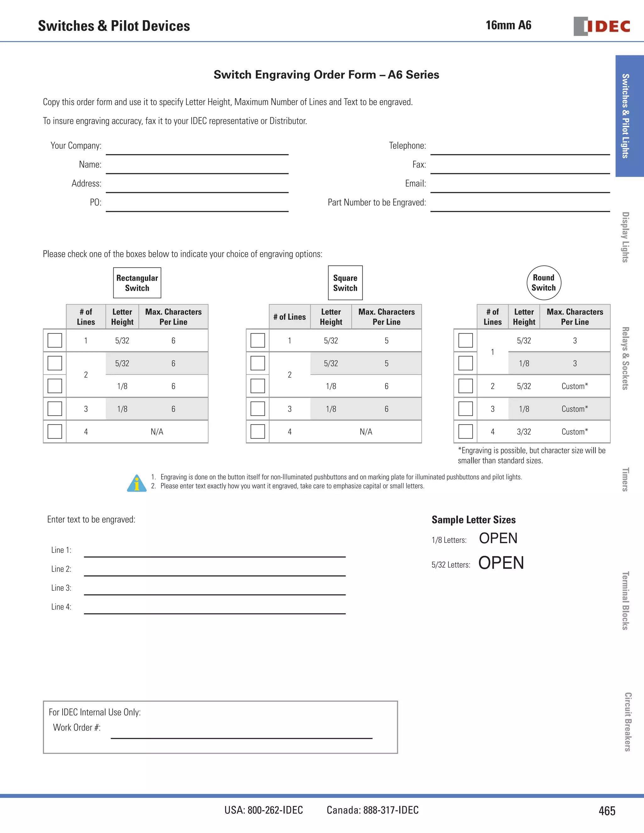 Catalog đèn báo nút nhấn công tắc IDEC (Nhật Bản) - dòng A6 | PDF