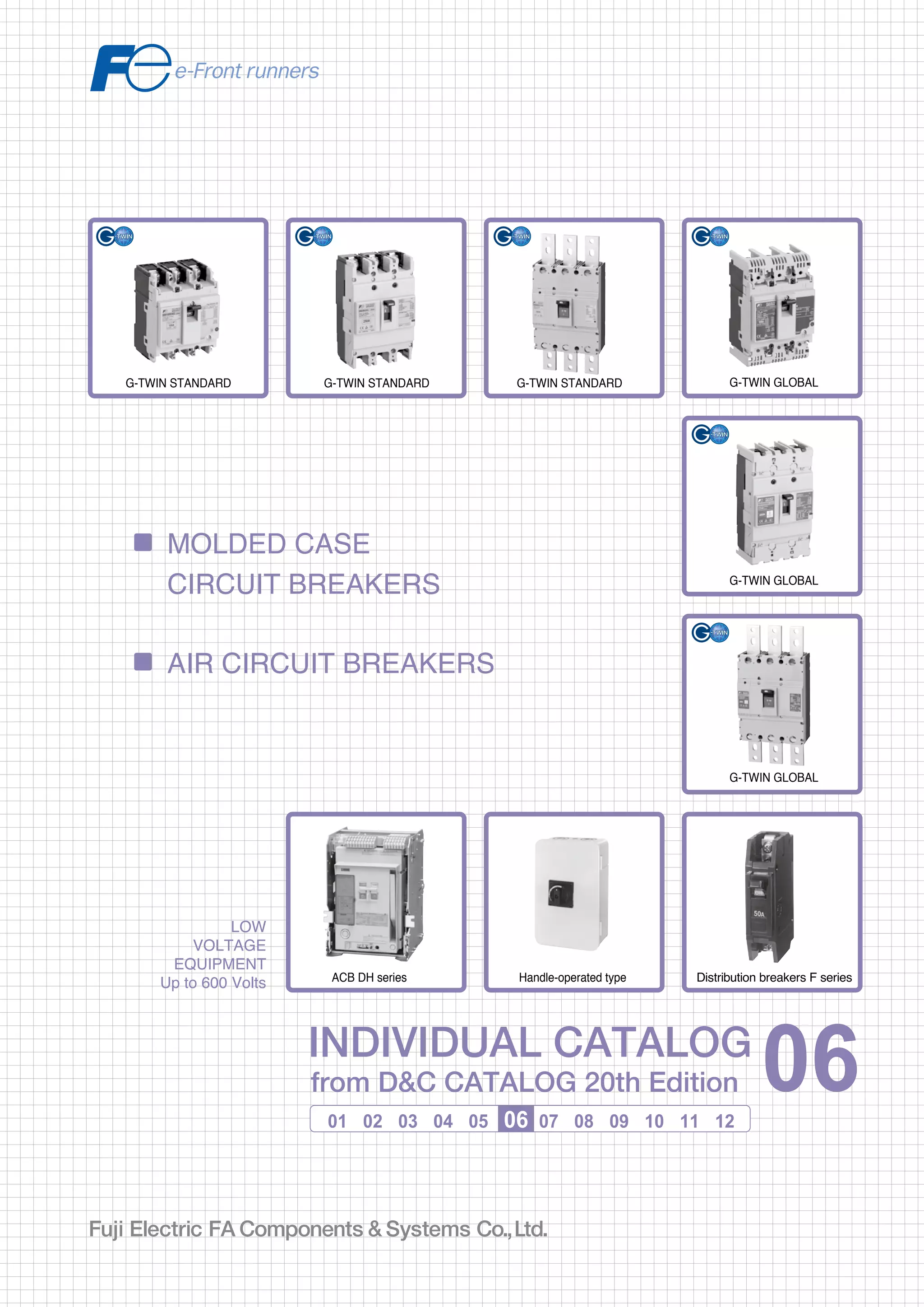 Catalog MCCB & ACB Fuji Electric dòng G-TWIN Mới Nhất 2019 | PDF