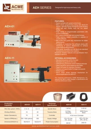 ACME Mechatronics - Coil Winding Machine Manufacturer | PDF