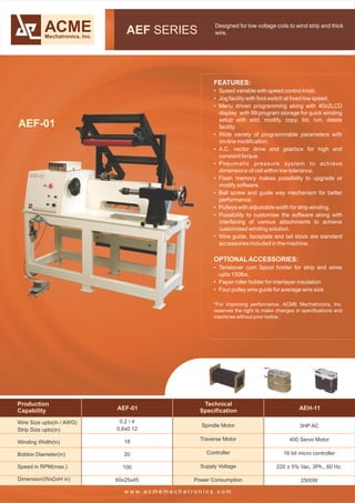 ACME Mechatronics - Coil Winding Machine Manufacturer | PDF