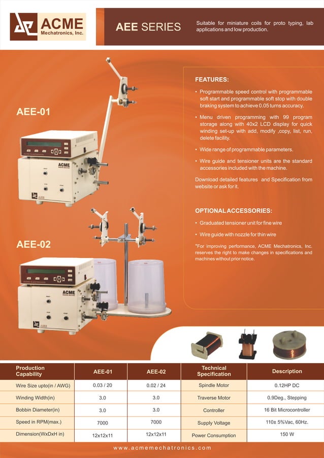 ACME Mechatronics - Coil Winding Machine Manufacturer | PDF