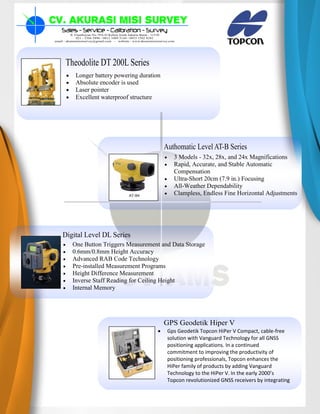Catalog Produk Alat - Alat Survey by AMS | PDF