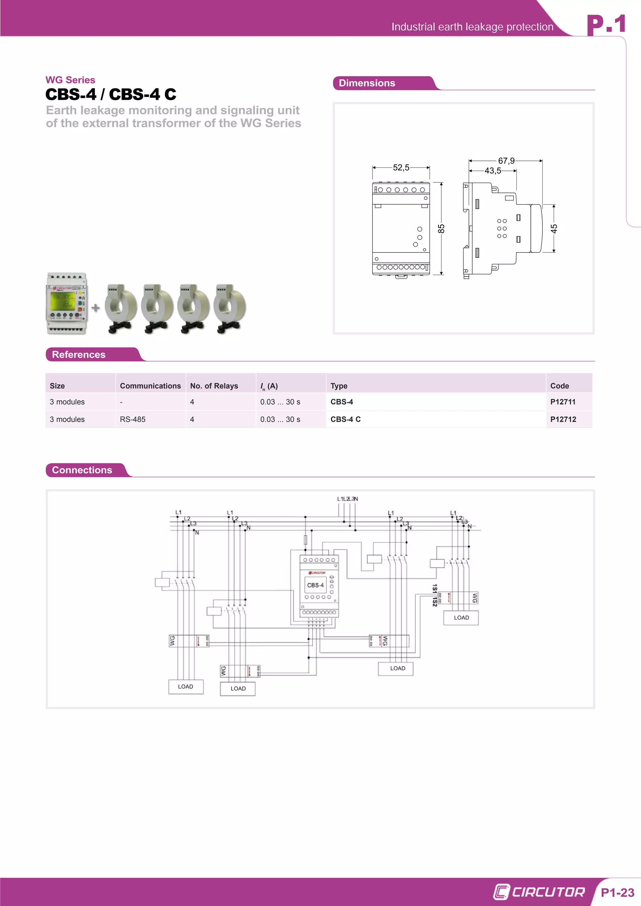 Catalog relay bảo vệ Circutor dòng RGE | PDF