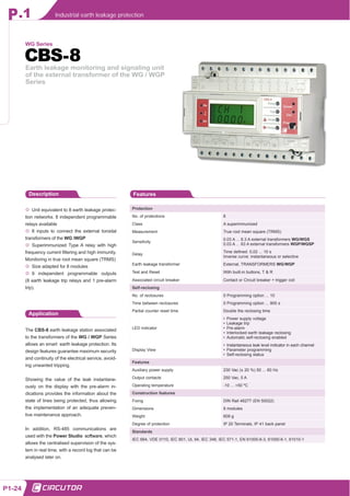 Catalog relay bảo vệ Circutor dòng RGE | PDF