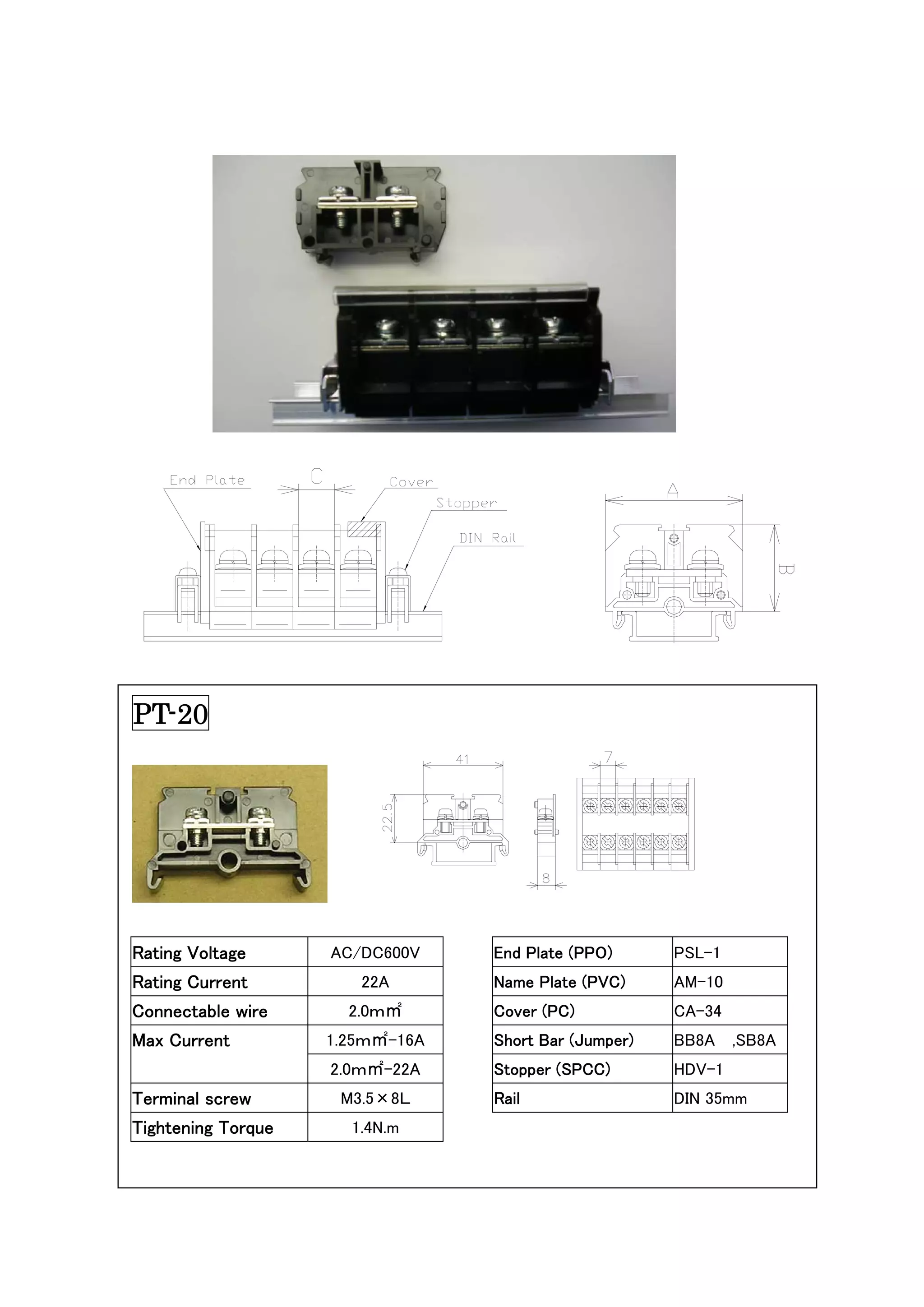 Catalog cầu đấu (Terminal) Togi dòng PT - Beeteco.com
