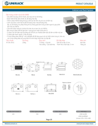 Catalogue tủ mạng Unirack | PDF