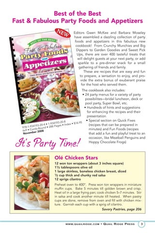 Quail Ridge Press Catalog 2008 | PDF | Desserts and Baking | Food & Drink