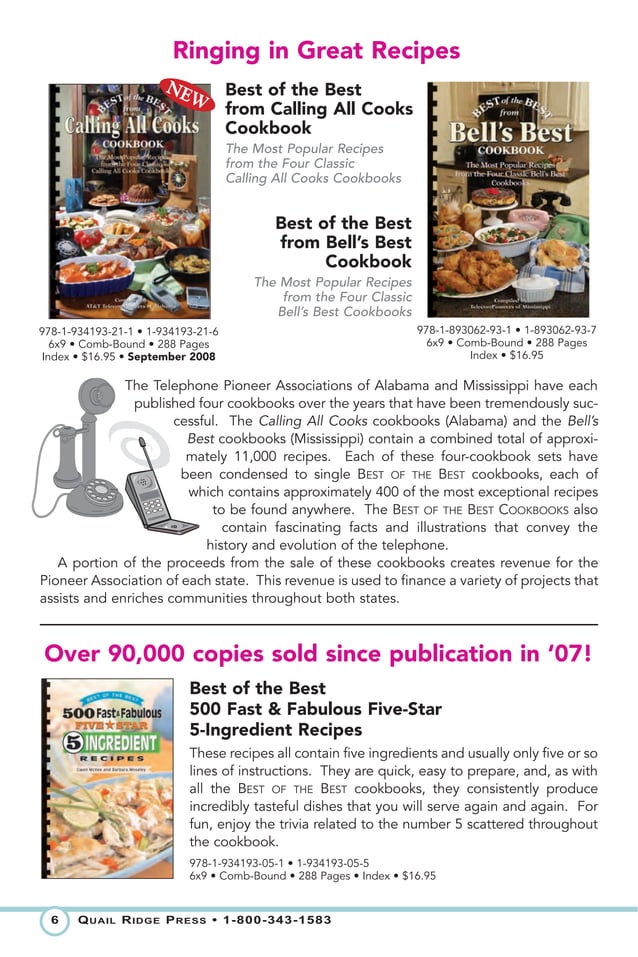 Quail Ridge Press Catalog 2008 | PDF | Desserts and Baking | Food & Drink