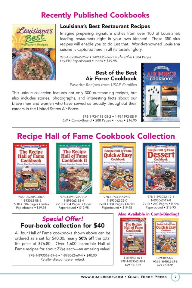 Quail Ridge Press Catalog 2008 | PDF | Desserts and Baking | Food & Drink
