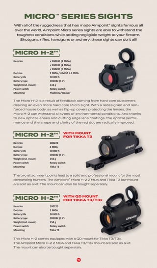 Catalog 2022 | Aimpoint | Optics Trade | PDF