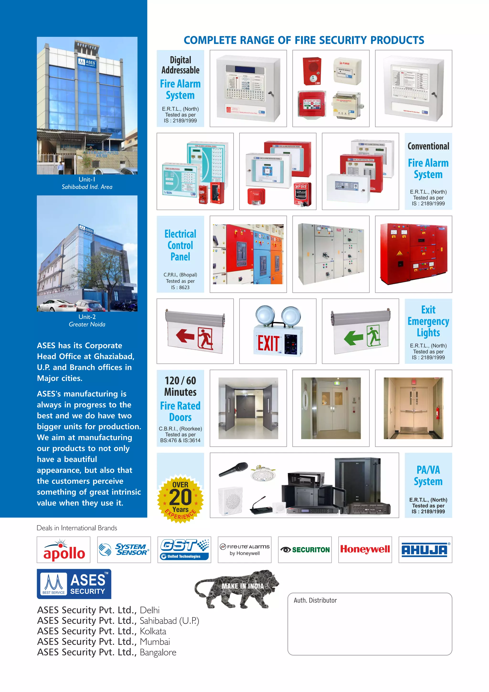 ASESIndia Analog Addressable Fire Alarm System | PDF