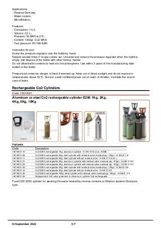 Co2 cylinders catalog | PDF
