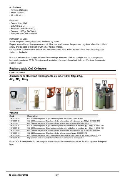 Co2 cylinders catalog | PDF