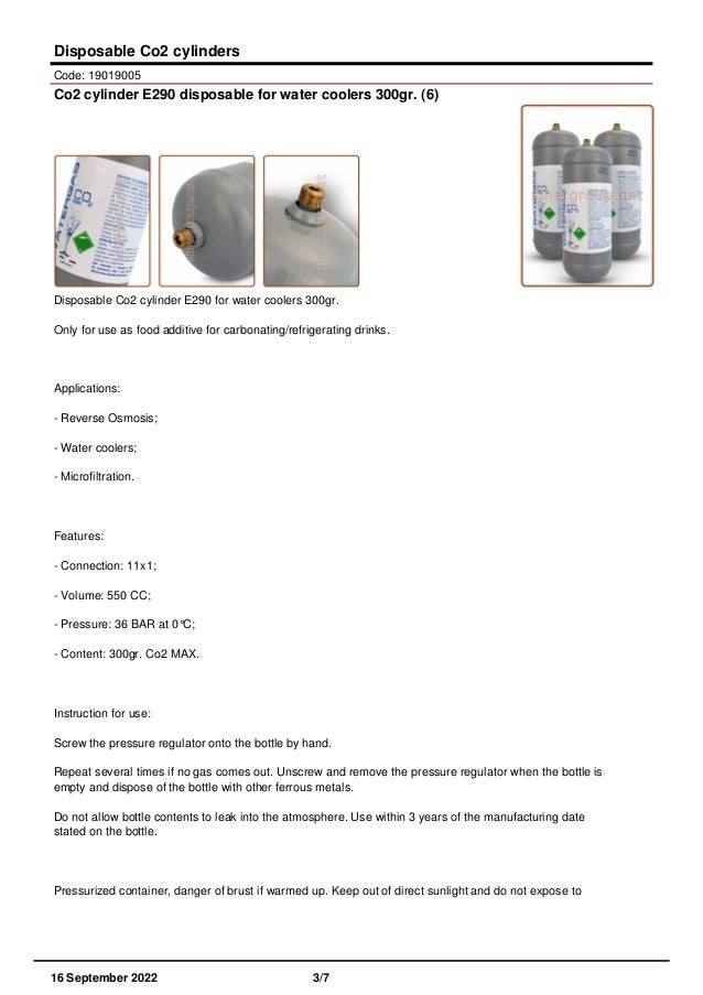 Co2 cylinders catalog | PDF
