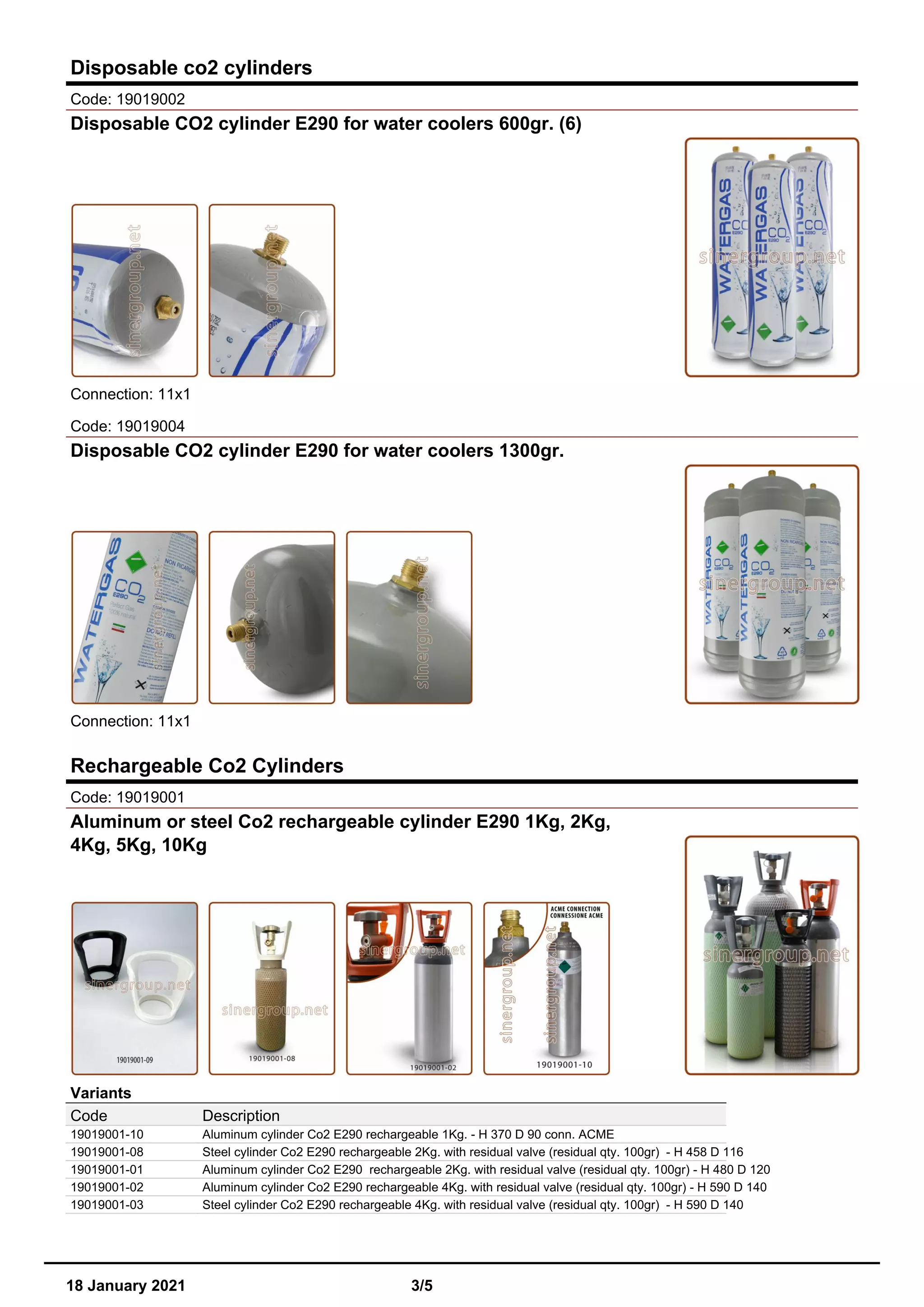 Co2 cylinders catalog | PDF