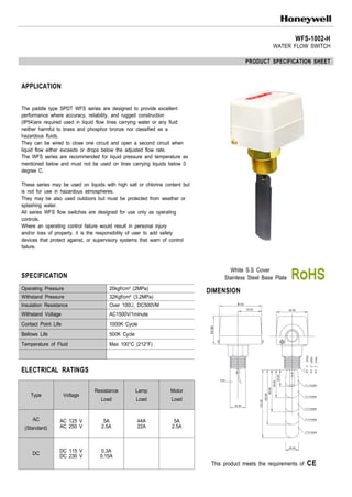 Catalog công tắc dòng chảy Honeywell WFS-1002-H - Beeteco.com
