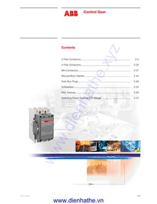 Catalog Contactor ABB - Khởi Động từ ABB | PDF