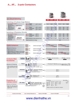 Catalog Contactor ABB - Khởi Động từ ABB | PDF