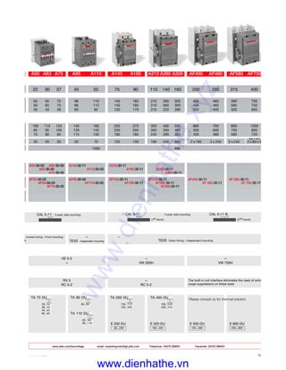 Catalog Contactor ABB - Khởi Động từ ABB | PDF
