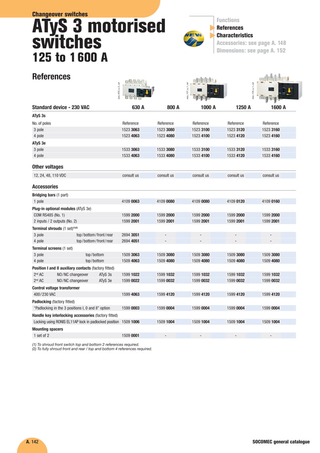 Cataloge Ats Socomec Atys 3 Pdf