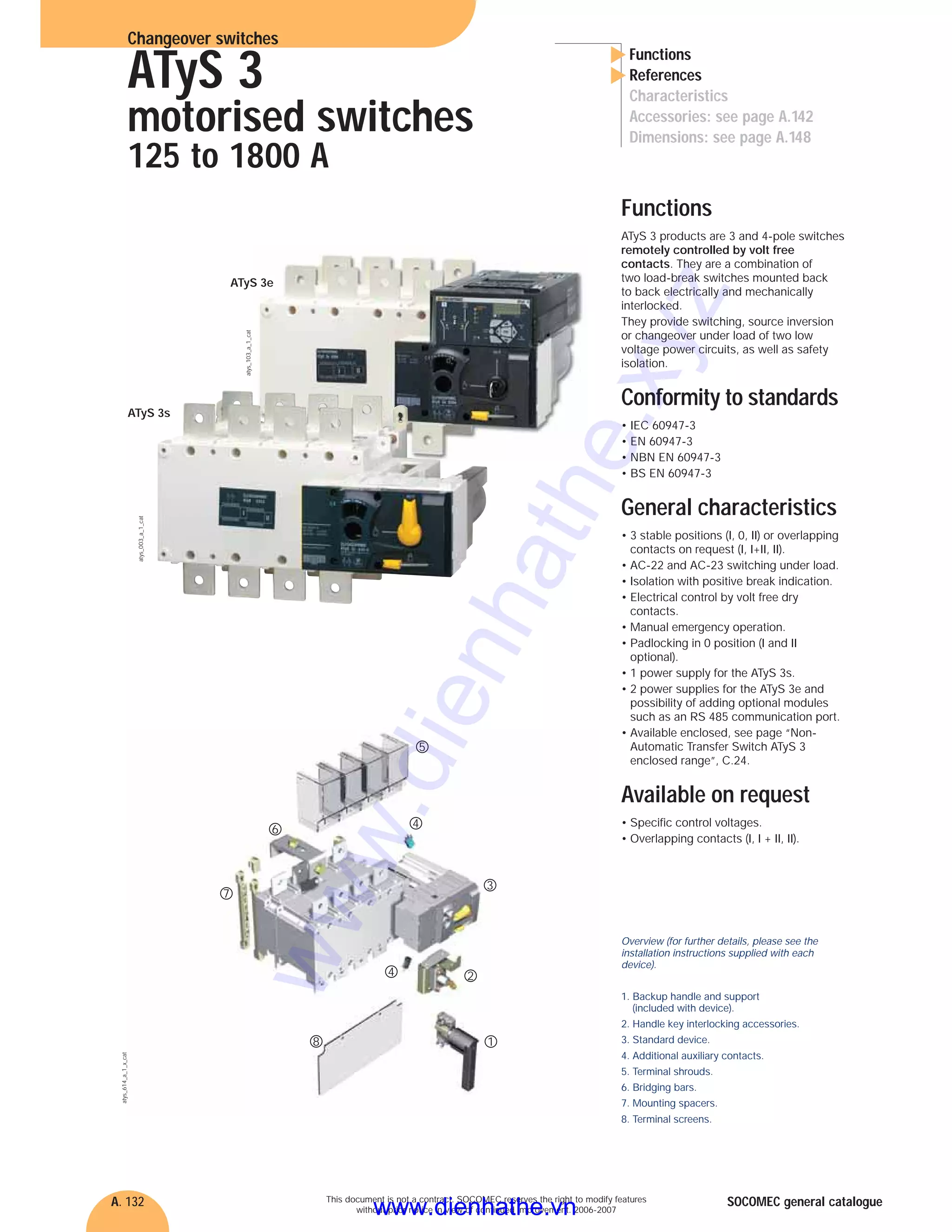 Cataloge ats socomec atys 3 s | PDF