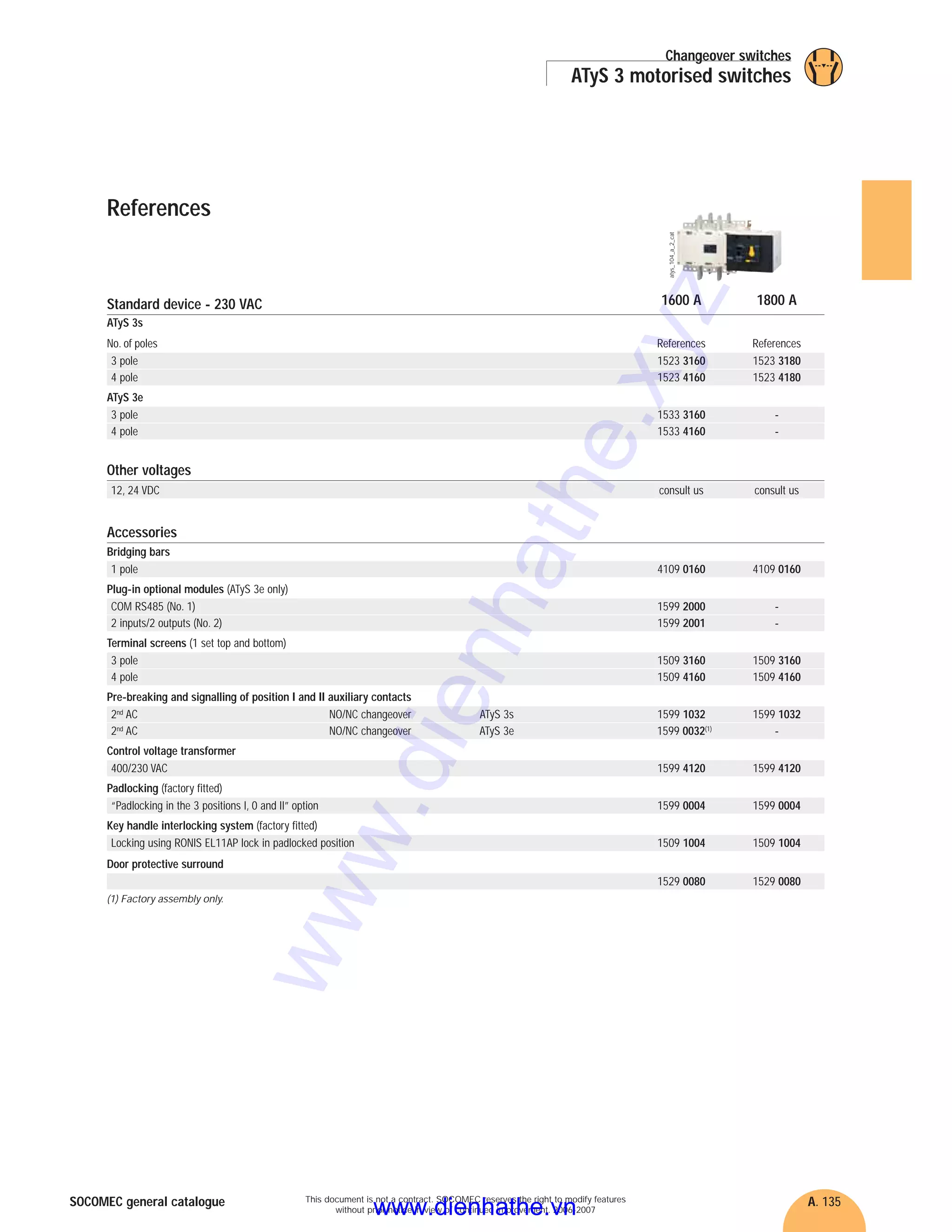 Cataloge ats socomec atys 3 s | PDF