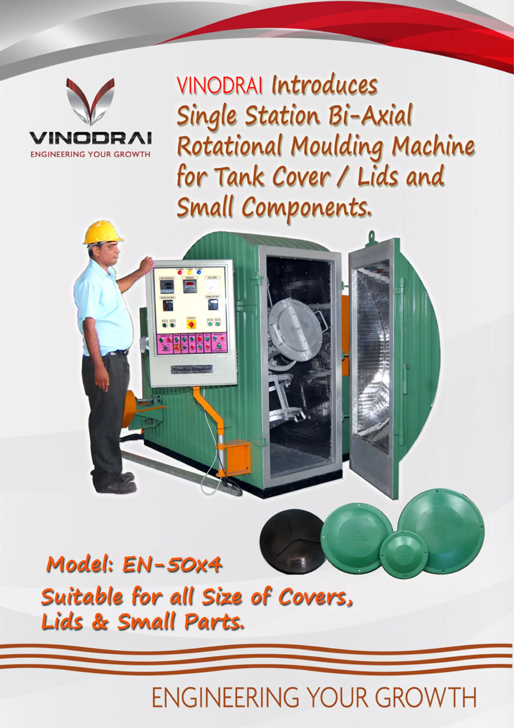 Single Station Bi-Axial Rotational Moulding Machine Model EN-50x4 | PDF