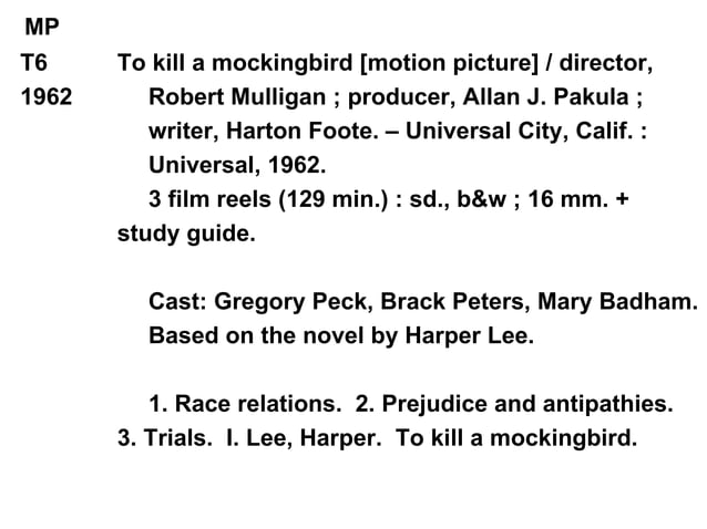 Catalog entries of nonbook materials | PPT