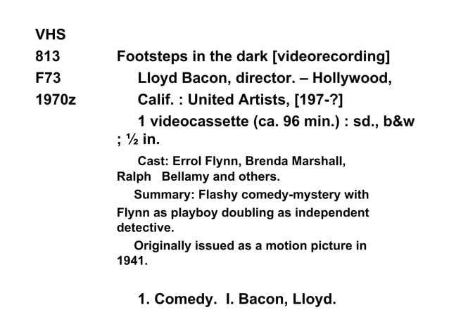 Catalog entries of nonbook materials | PPT