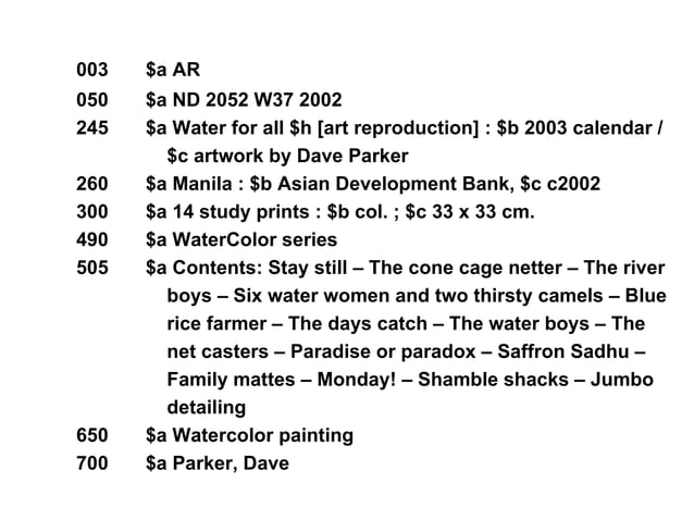 Catalog entries of nonbook materials | PPT