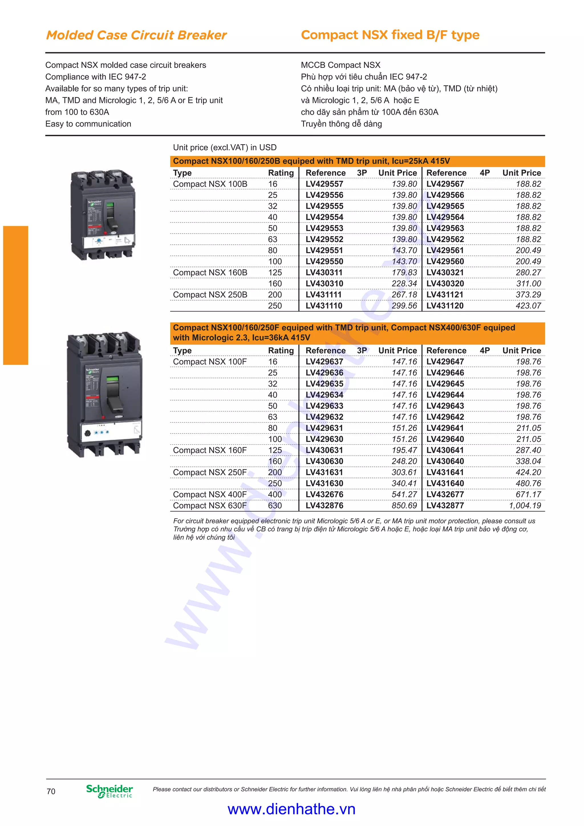Cataloge schneider compact nsx | PDF