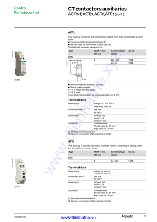 Cataloge schneider contactor ct | PDF