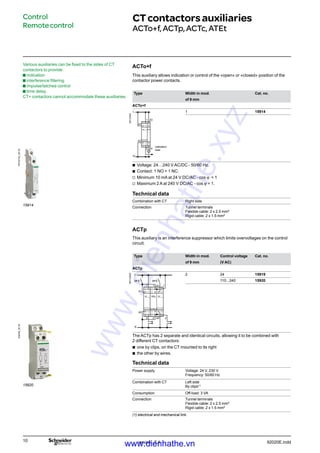 Cataloge schneider contactor ct | PDF