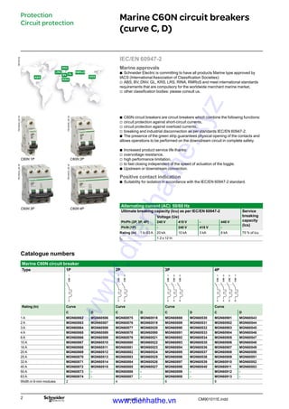 Cataloge schneider mcb c60 n | PDF