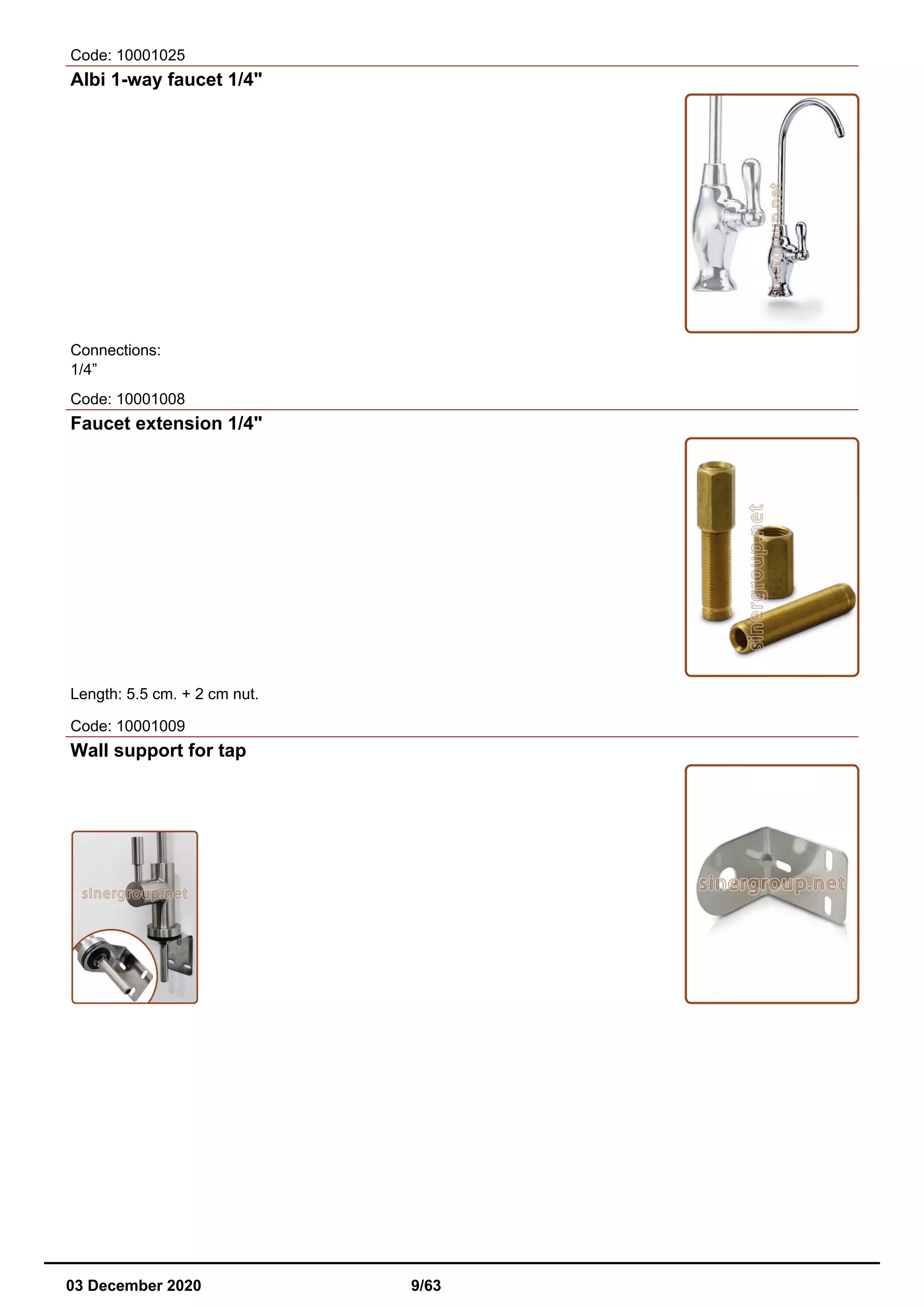 Faucets columns fonts catalog | PDF