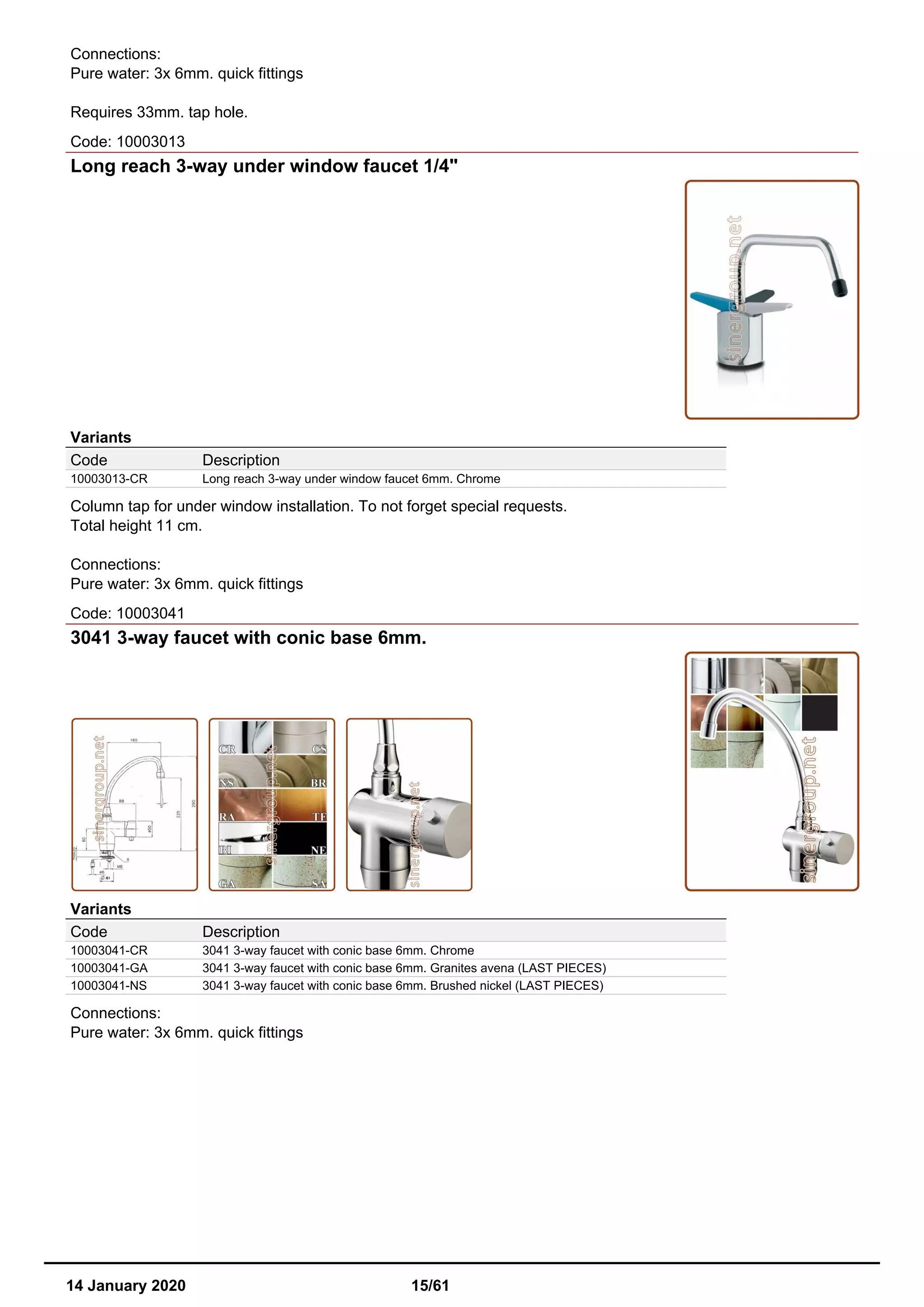 Faucets columns fonts catalog | PDF