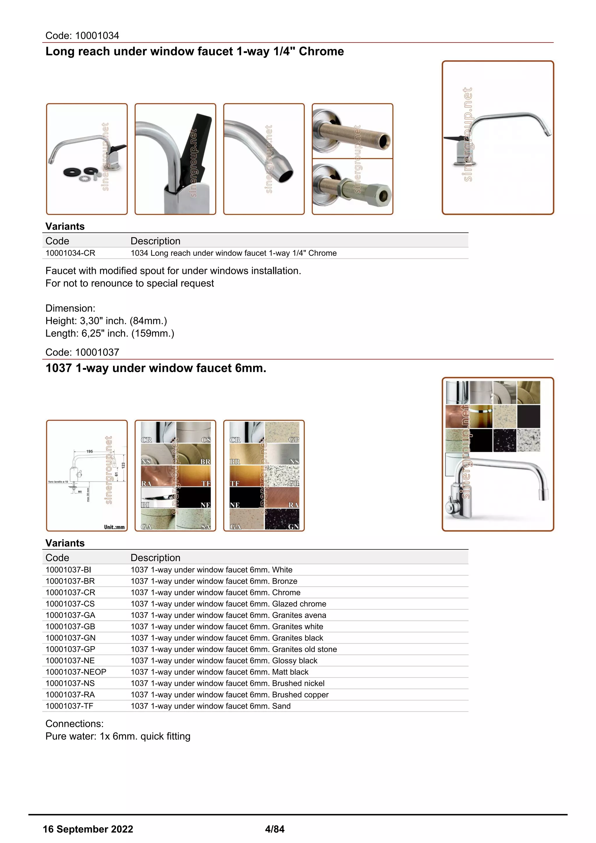 Faucets columns fonts catalog | PDF | Home Appliances | Home & Garden
