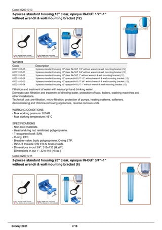 Filter housings catalog | PDF