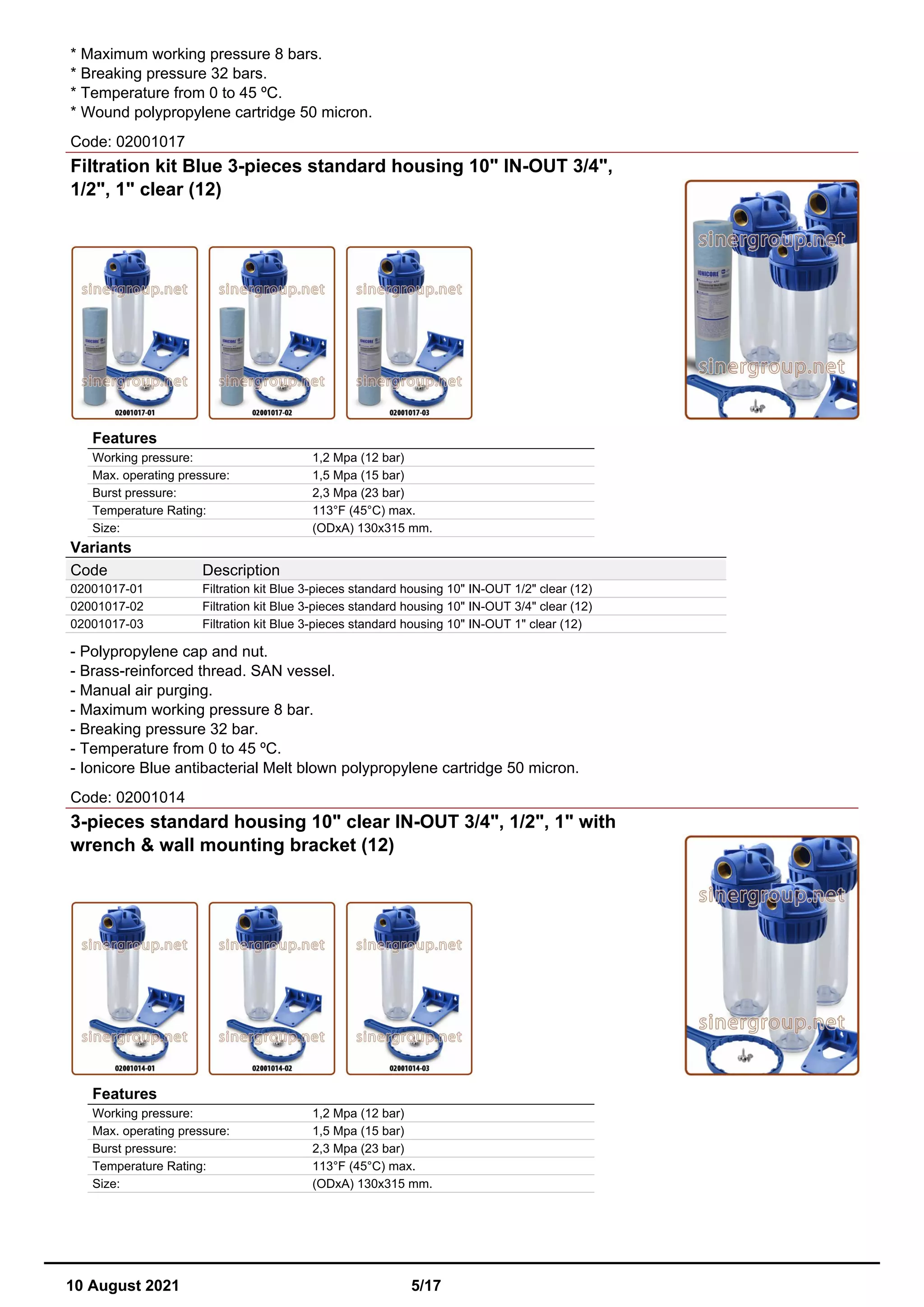 Filter housings catalog | PDF
