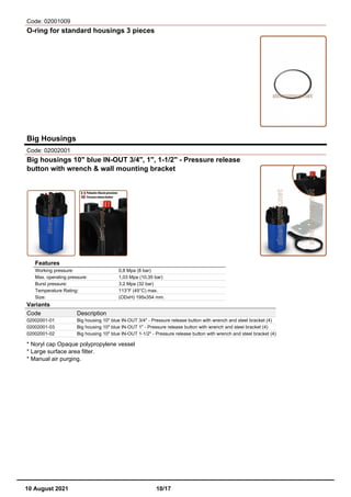 Filter housings catalog | PDF