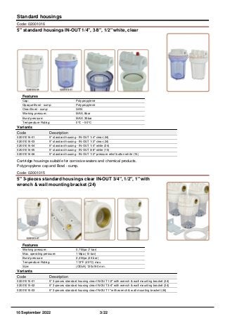 Filter housings catalog | PDF