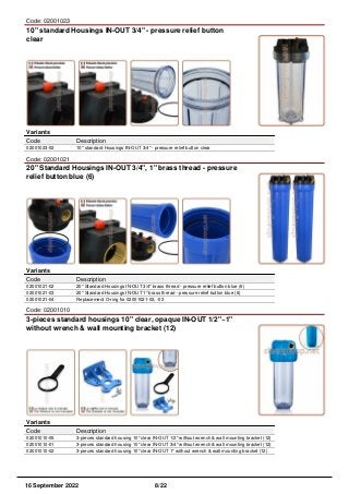 Filter housings catalog | PDF