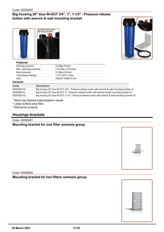 Filter housings catalog | PDF