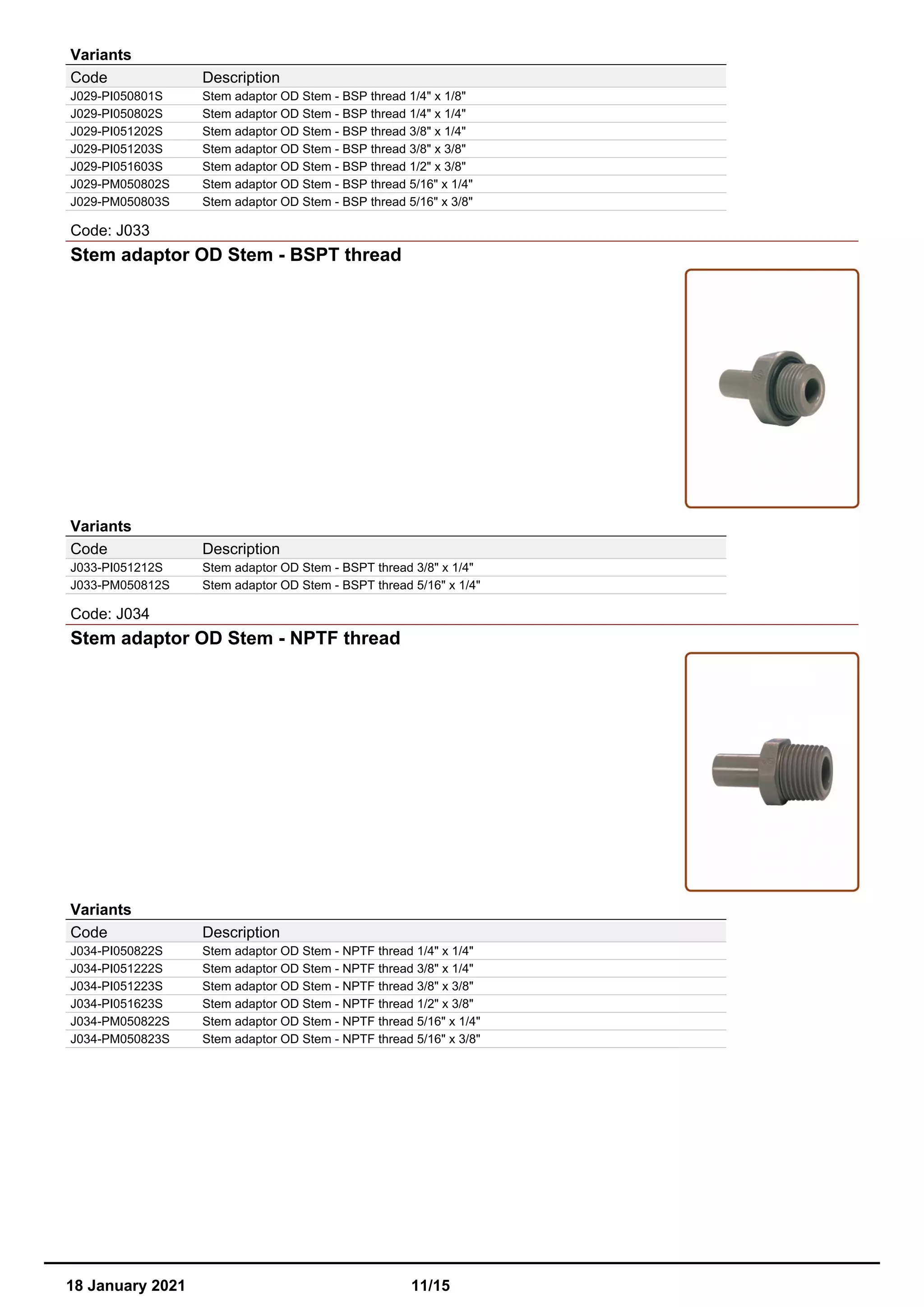 Fittings - John Guest quick fit catalog | PDF