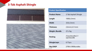 Catalog For Asphalt Roofing Shingle | PPT