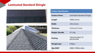 Catalog For Asphalt Roofing Shingle | PPT