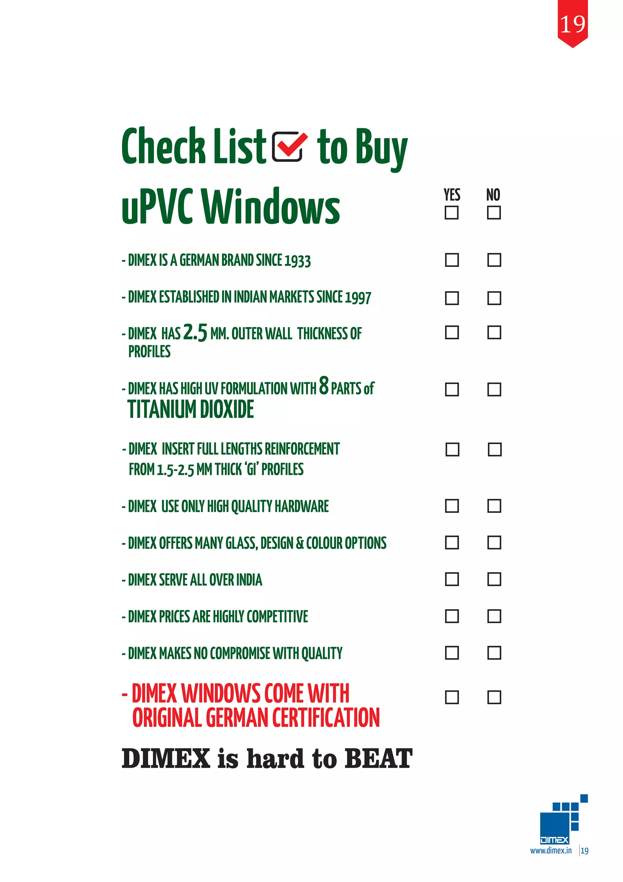 Dimex Catalog, Dimex uPVC Windows, uPVC Doors, Dimex uPVC Profiles | PDF