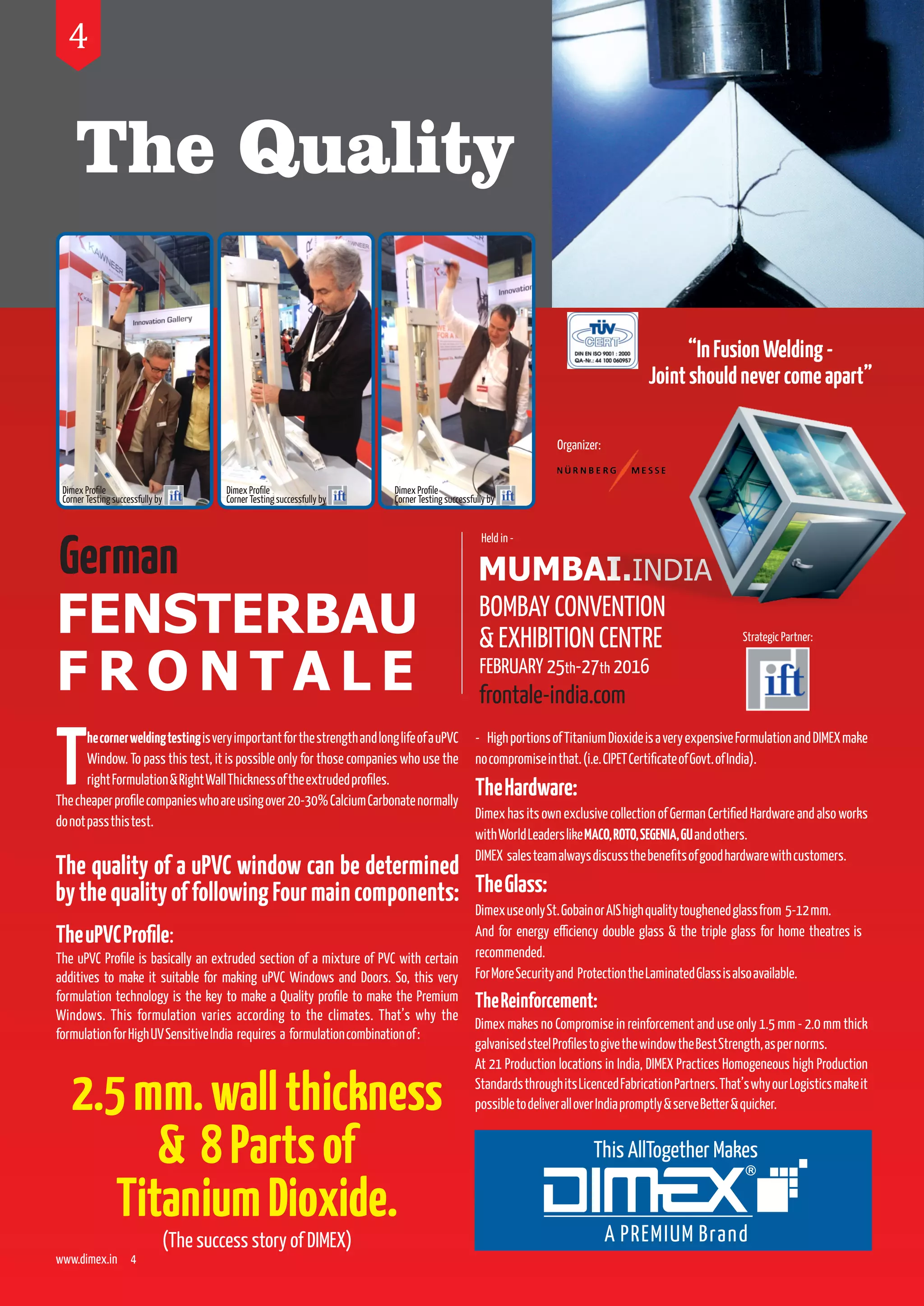 Dimex Catalog, Dimex uPVC Windows, uPVC Doors, Dimex uPVC Profiles | PDF