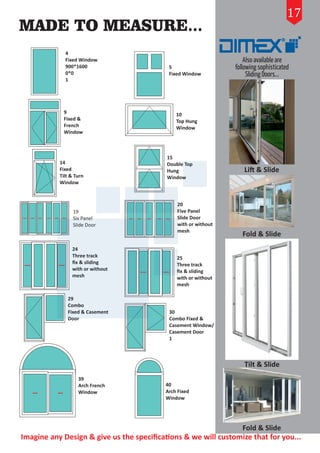 Dimex Catalog, Dimex uPVC Windows, uPVC Doors, Dimex uPVC Profiles | PDF